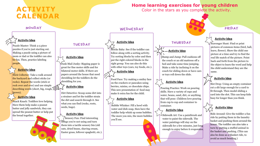 Activity Calendar | Kids Who Count